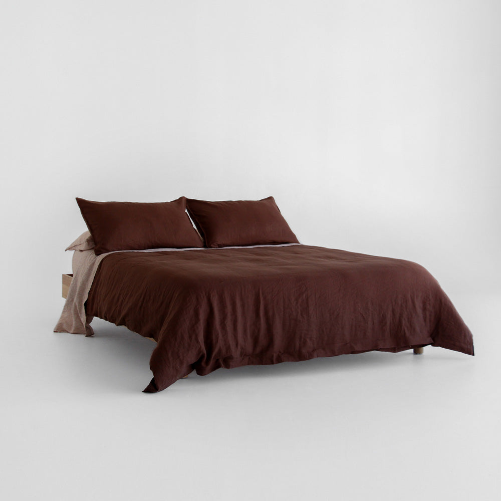 A&C European Linen Duvet - Cocoa – A&C Homestore