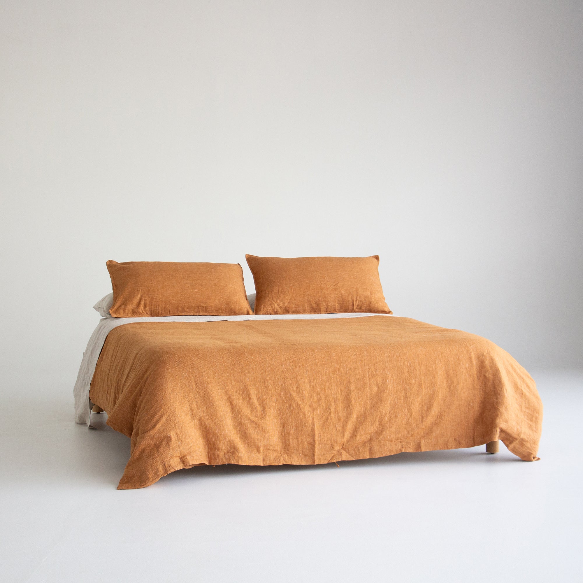 European Linen Duvet - Toffee Pinstripe – A&C Homestore