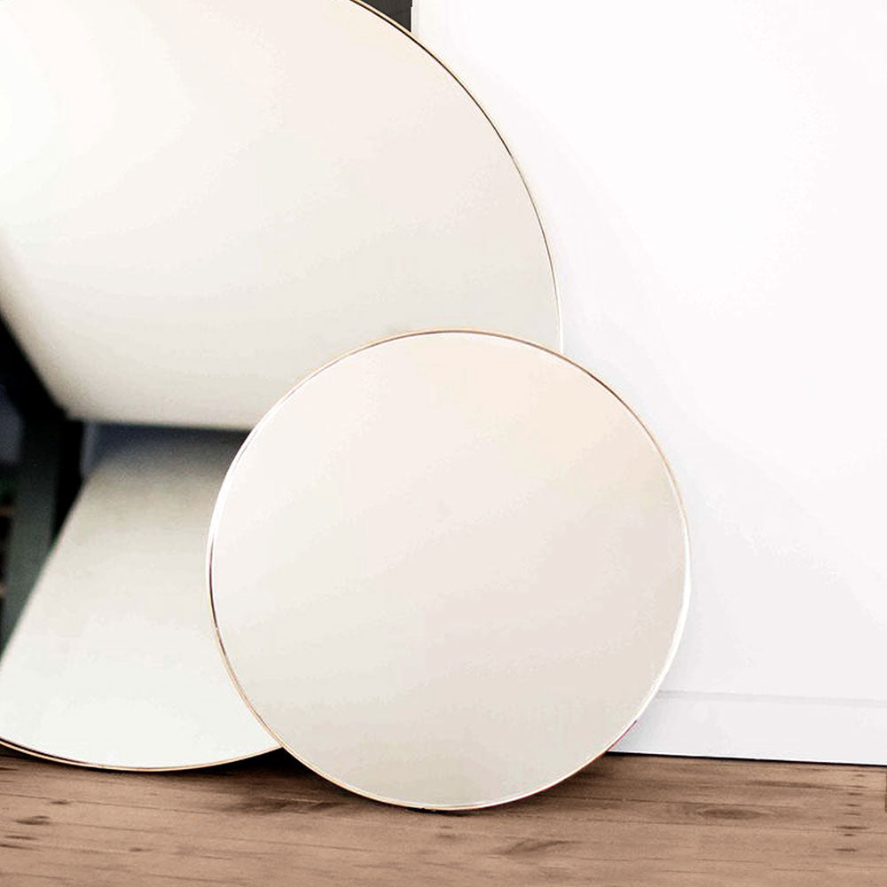 Round Outline Mirror 500mm - Brass – A&C Homestore