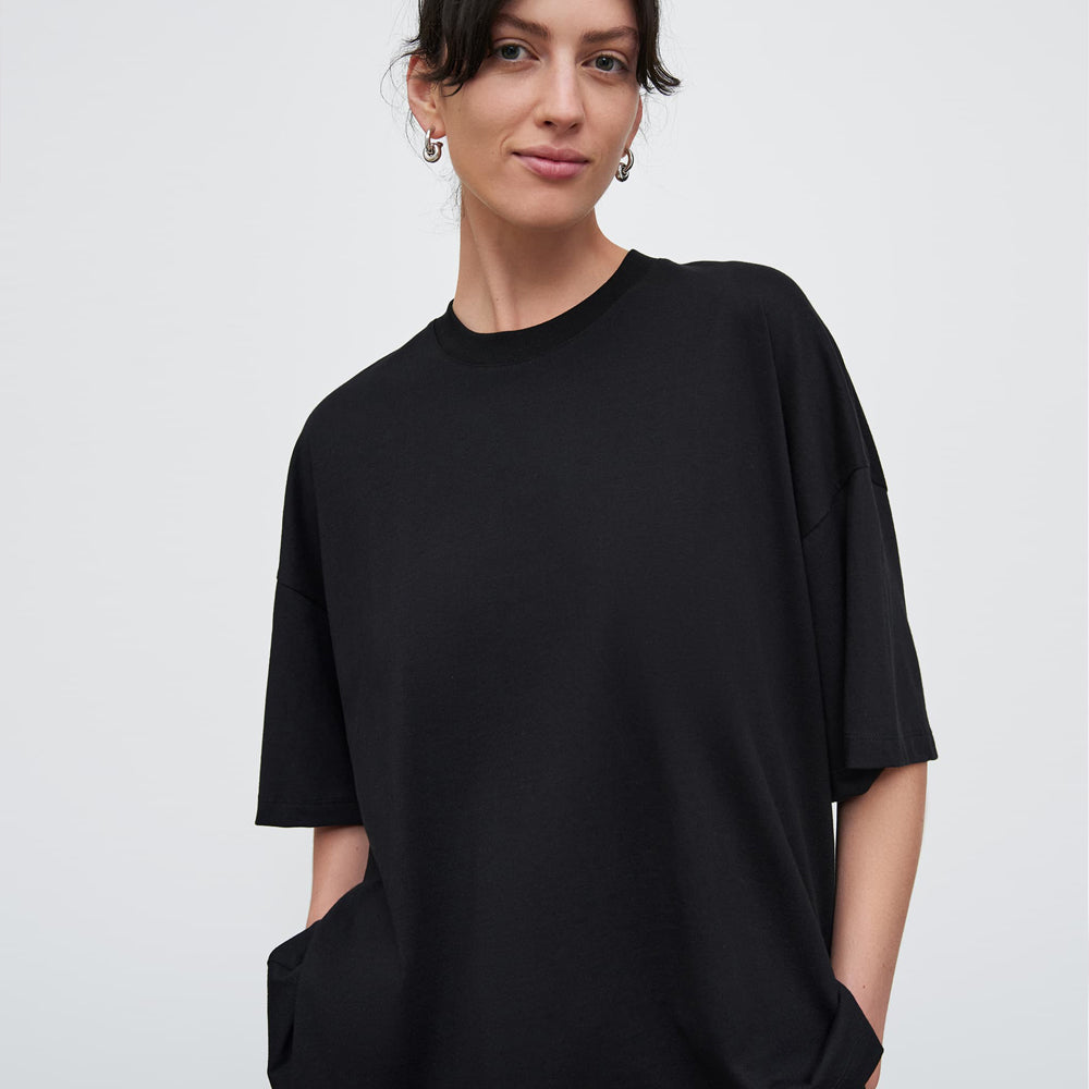 Oversized Boxy Tee - Black - A&C Homestore
