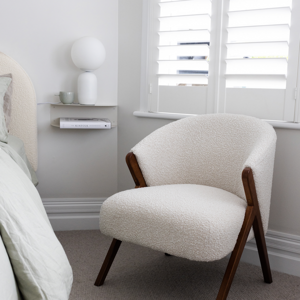 Fold Bedside Table - White – A&C Homestore