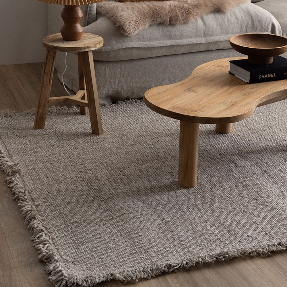 Ulster Floor Rug - White/Natural – A&C Homestore